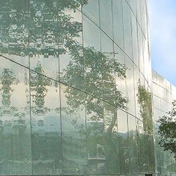 Glass rainscreen system by Aliva